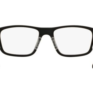 Oakley Men's Ox8078 Hyperlink Square Prescription Eyeglass Frames, Satin Black/Demo Lens, 54 mm