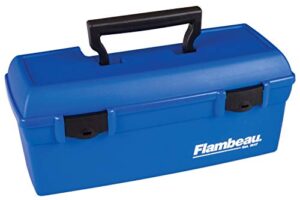 flambeau outdoors 6009td lil' brute fishing tackle and gear box with lift-out tray, blue