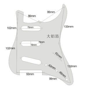 IKN 8 Hole Strat Pickguard Electric Guitar Pickguard Scratch Plate with Screw for Vintage Style Strat Guitar Parts, 4Ply White Pearl