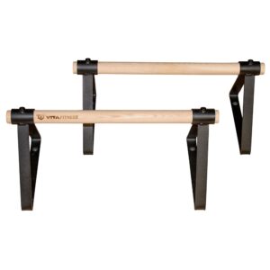 vita vibe wood parallettes set 18" - 24" long (24" long)