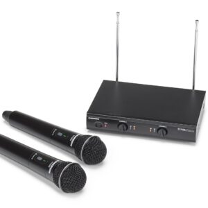 Samson Stage 200 Dual-Channel Handheld VHF Wireless System with Two Q6 Dynamic Microphones (Group A)