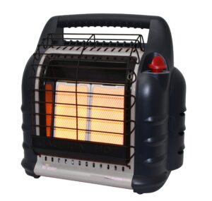 mr. heater f274830 mh18brv big buddy grey indoor-safe portable rv propane heater (4,000 , 9,000 and 18,000 btu)