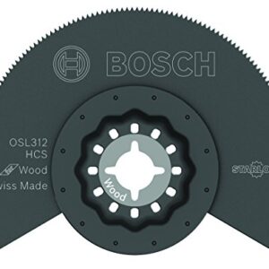 BOSCH OSL312 1-Piece 3-1/2 In. Starlock Oscillating Multi Tool Wood High-Carbon Steel Segmented Saw Blade for General-Purpose Application in Wood