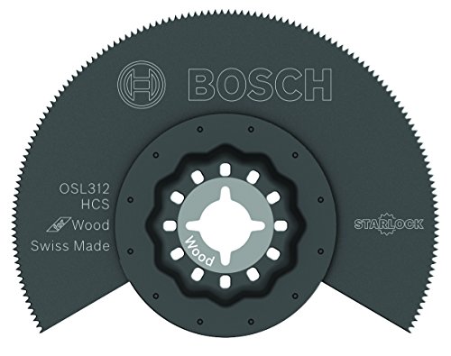 BOSCH OSL312 1-Piece 3-1/2 In. Starlock Oscillating Multi Tool Wood High-Carbon Steel Segmented Saw Blade for General-Purpose Application in Wood