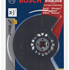 BOSCH OSL312 1-Piece 3-1/2 In. Starlock Oscillating Multi Tool Wood High-Carbon Steel Segmented Saw Blade for General-Purpose Application in Wood