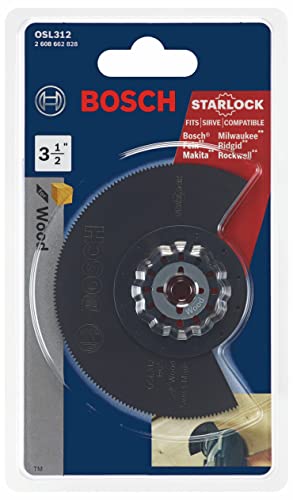 BOSCH OSL312 1-Piece 3-1/2 In. Starlock Oscillating Multi Tool Wood High-Carbon Steel Segmented Saw Blade for General-Purpose Application in Wood