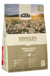 acana singles duck and pear recipe, 4.5lbs, limited ingredient diet dry dog food