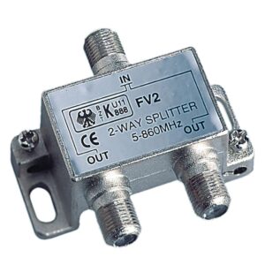 glomex 2 way splitter tv - tv or tv - fm - v9147