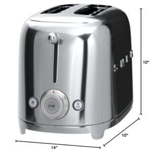 Smeg 2-slice toaster (Stainless Steel)