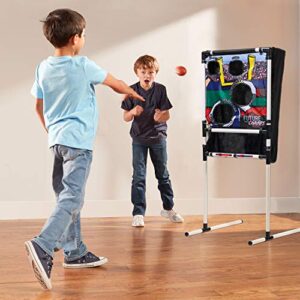 Franklin Sports Kids Football Target Toss with Mini Footballs - Indoor Football Passing Game for Kids - Football Passing Targets, Black