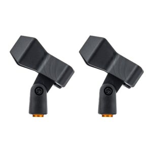 bearstar 2-pack spring-loaded microphone clips for most handheld transmitters less than 4.5 cm