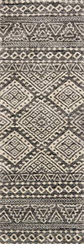 Loloi Emory Graphite/Ivory 2'-5" x 7'-7" Runner Rug