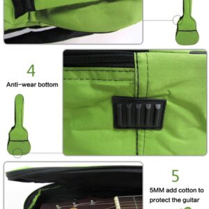 HOT SEAL 5MM Sponge Waterproof Durable Colorful Conventional Guitar Case Bag with Storage (For 40&41 Inch, Black)