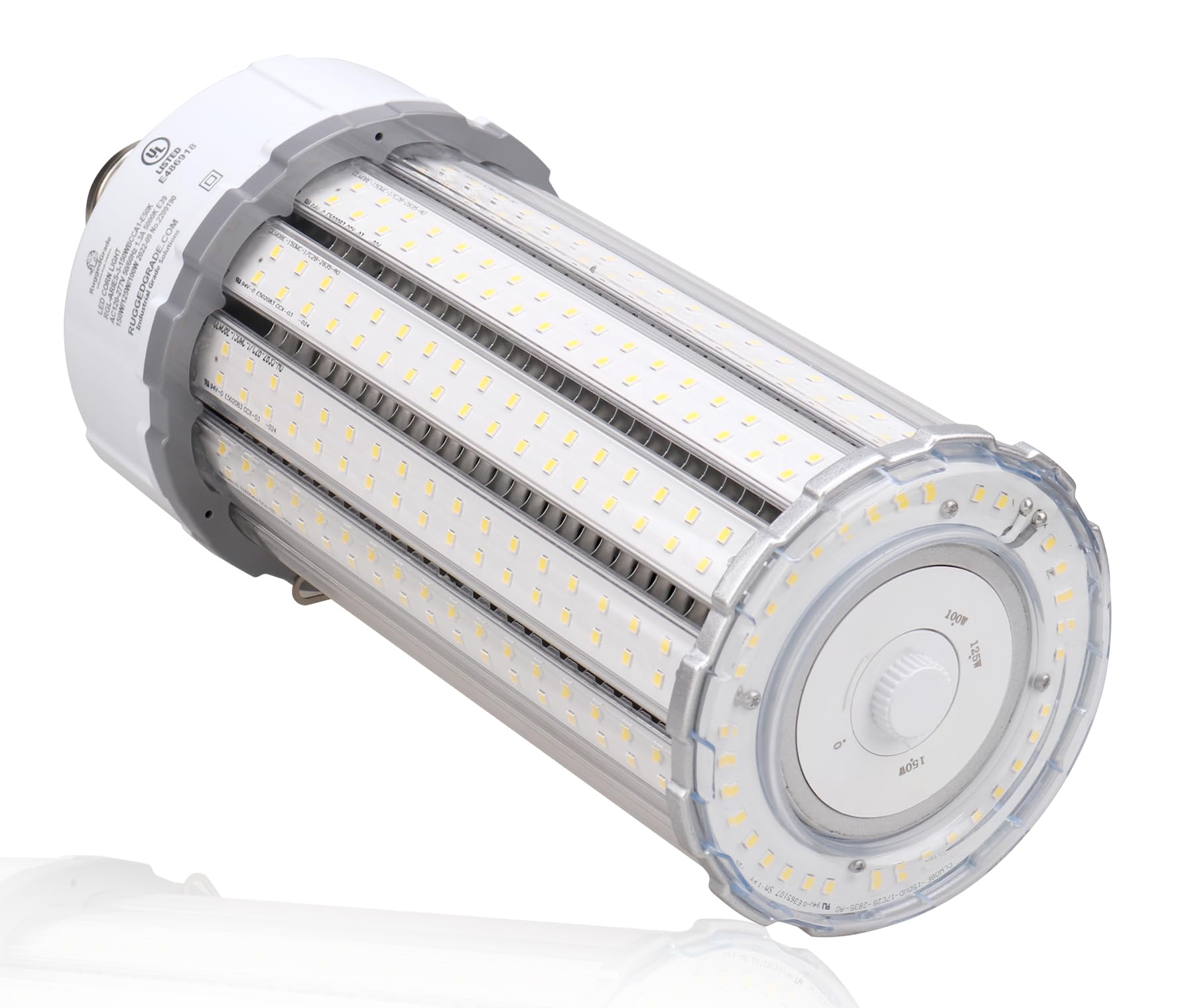 RuggedGrade 150 Watt - Aries III Series LED Corn Bulb - 5000K - 22,200 Lumens - E39 Base - Dimmable