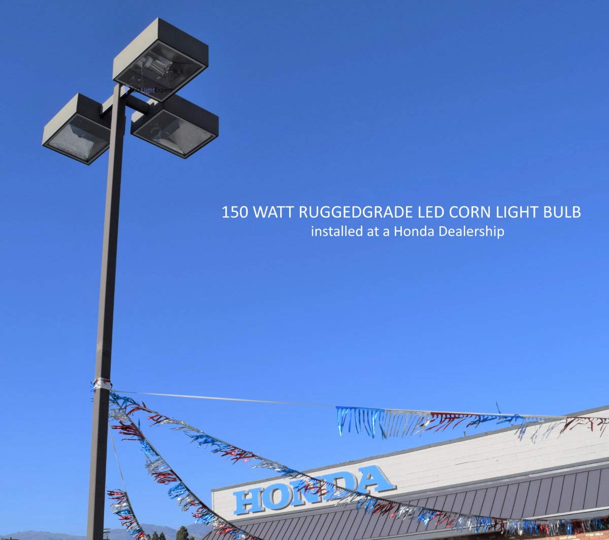 RuggedGrade 150 Watt - Aries III Series LED Corn Bulb - 5000K - 22,200 Lumens - E39 Base - Dimmable