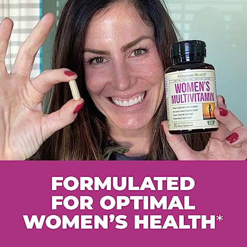 Multivitamin for Women - Womens Multivitamin & Multimineral Supplement for Energy, Mood, Hair, Skin & Nails - Womens Daily Multivitamins A, B, C, D, E, Zinc, Calcium & More. Women's Vitamins Capsules