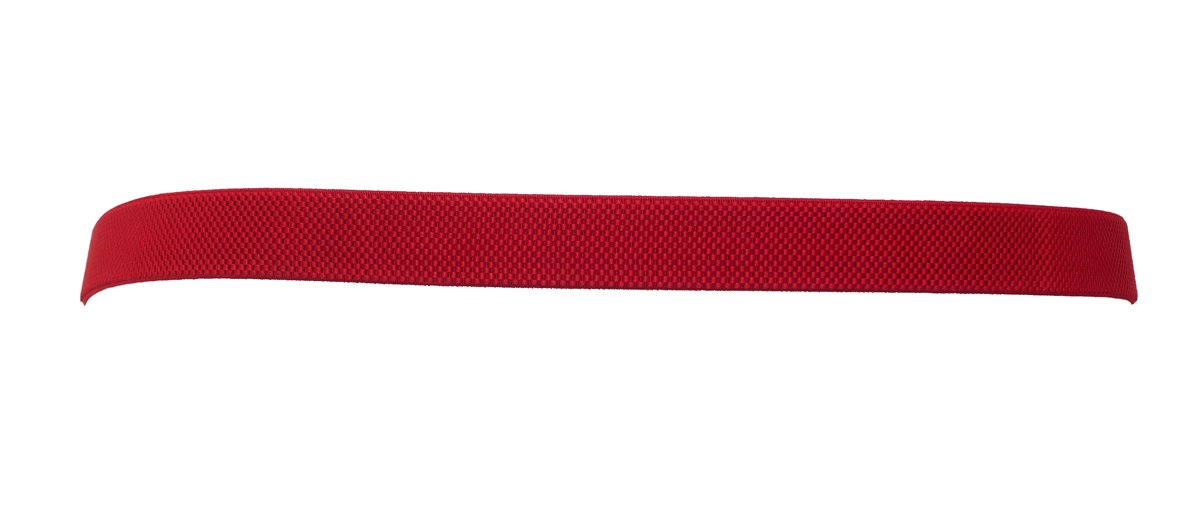 eVogues Plus size Leaf Interlocking Buckle Elastic Belt Red - One Size Plus