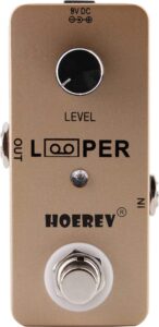 hoerev guitar mini loop effector looper samplers effects tuner for electric acoustic guitar bass pedals 9 loops stations, color gold