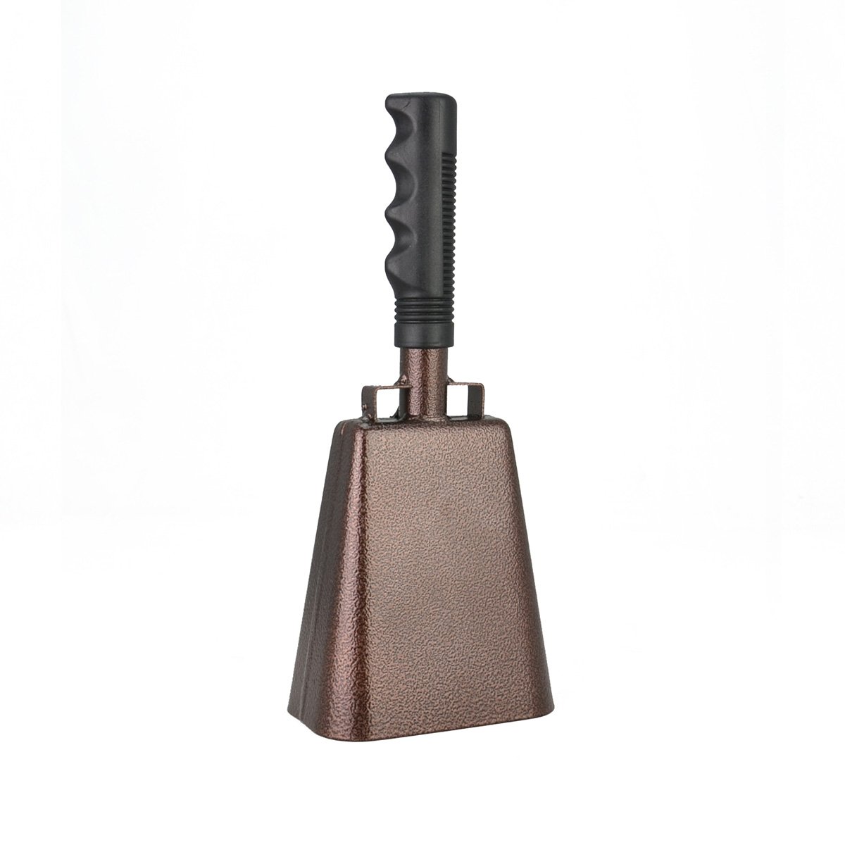 WMM 12 Inch Steel Cowbell with Handle Cheering Bell for Sports Events Large Solid School Bells & Chimes Percussion Musical Instruments Call Bell Alarm(Copper)