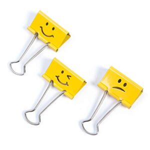 rapesco binder clips, 3/4" emoji clips [pack of 20]