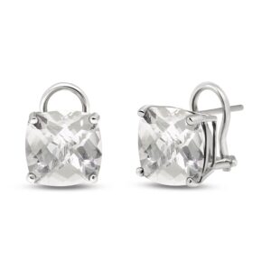 galaxy gold gg 7.2 carat 14k solid white gold white code white topaz earrings