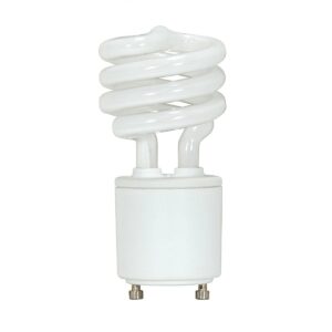 (6-pack) satco s8201 9-watt 2700k gu24 base mini spiral compact fluorescent lamp, 40w equal