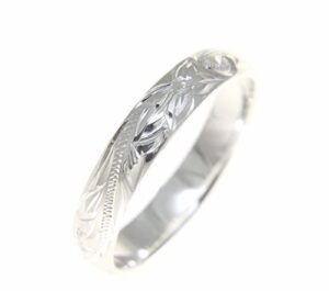 arthur's jewelry sterling silver 925 hawaiian plumeria scroll 4mm band ring size 5.5