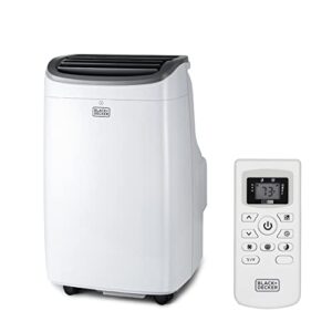 black+decker 10,000 btu portable air conditioner up to 450 sq.ft. with remote control,white