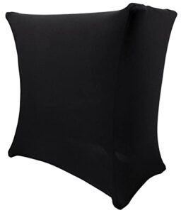 rockville rsc5b universal black dj scrim cloth cover for x stand+carry bag