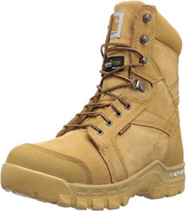 carhartt mens cmf8058 rugflx 8" wheat soft work boot, wheat, 9.5 us