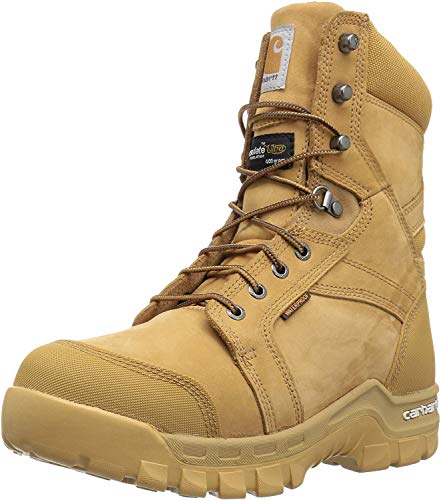 Carhartt mens Cmf8058 Rugflx 8" Wheat Soft Work Boot, Wheat, 9.5 US