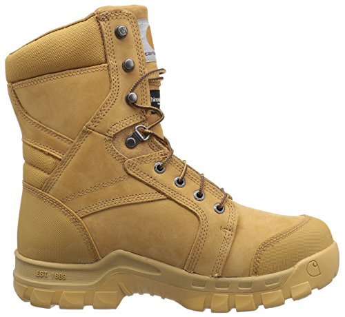 Carhartt mens Cmf8058 Rugflx 8" Wheat Soft Work Boot, Wheat, 9.5 US