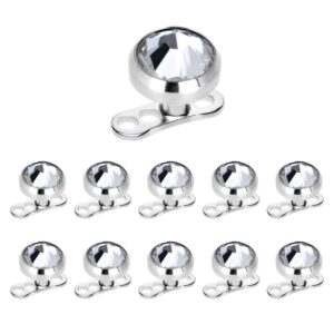 20pcs 316l surgical steel dermal tops and dermal base internally threaded 14g micro dermal anchor top crystal dermal jewelry surface skin piercing jewelry