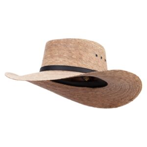 men's palm braid gambler hat - dk natural l