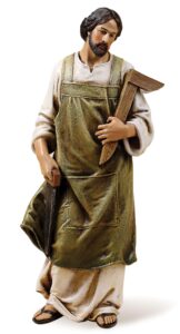 joseph's studio by roman - st. joseph the worker figure, life of christ, renaissance collection, 10.25" h, resin and stone, religious gift, decoration