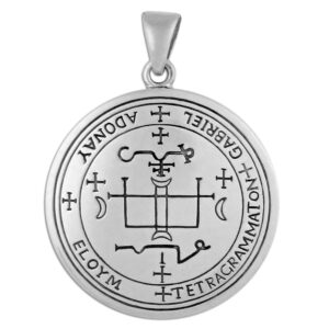 moonlight mysteries archangel gabriel sigil pendant - .925 sterling silver angel sigils gabriel talisman for communication and insight (1 1/4 inch)