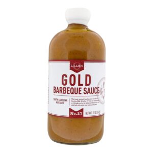 lillie’s q - gold barbeque sauce, gourmet carolina sauce, tangy bbq sauce with south carolina mustard, premium ingredients, made with gluten-free ingredients (20 oz)