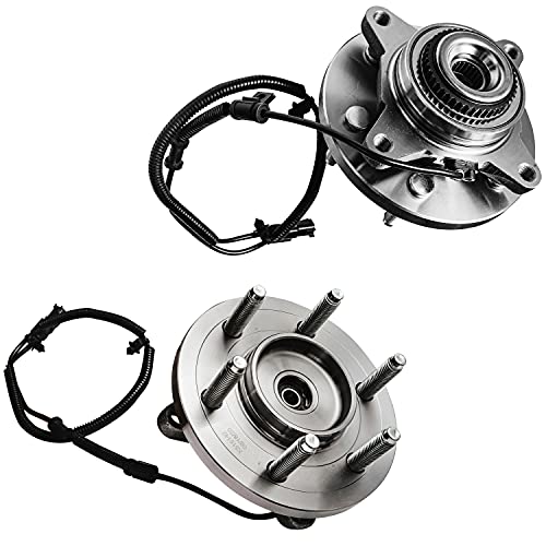 Detroit Axle - 4WD Front Wheel Bearing Hubs for 2011-2014 Ford F-150 Expedition Lincoln Navigator, Replacement 2012 2013 F-150 Expedition Navigator Wheel Bearing and Hubs Assembly Set