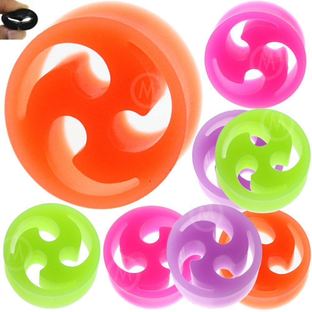 7/8 Inch gauges Ear Plugs Silicone Flesh Tunnels Double Flare Expander Stretcher Taper MoDTanOiz 22mm