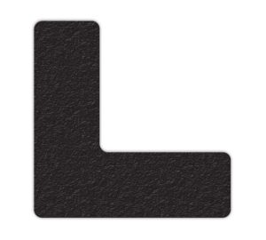 incom manufacturing: 5s / lean textured floor organization layout markers – l/corner shape, 6 inch x 6 inch, black (pack of 25)