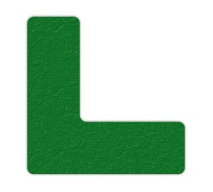 incom manufacturing: 5s / lean textured floor organization layout markers – l/corner shape, 6 inch x 6 inch, green (pack of 25)