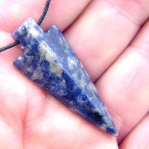 BUTW Sodalite Arrowhead Pendant Necklace