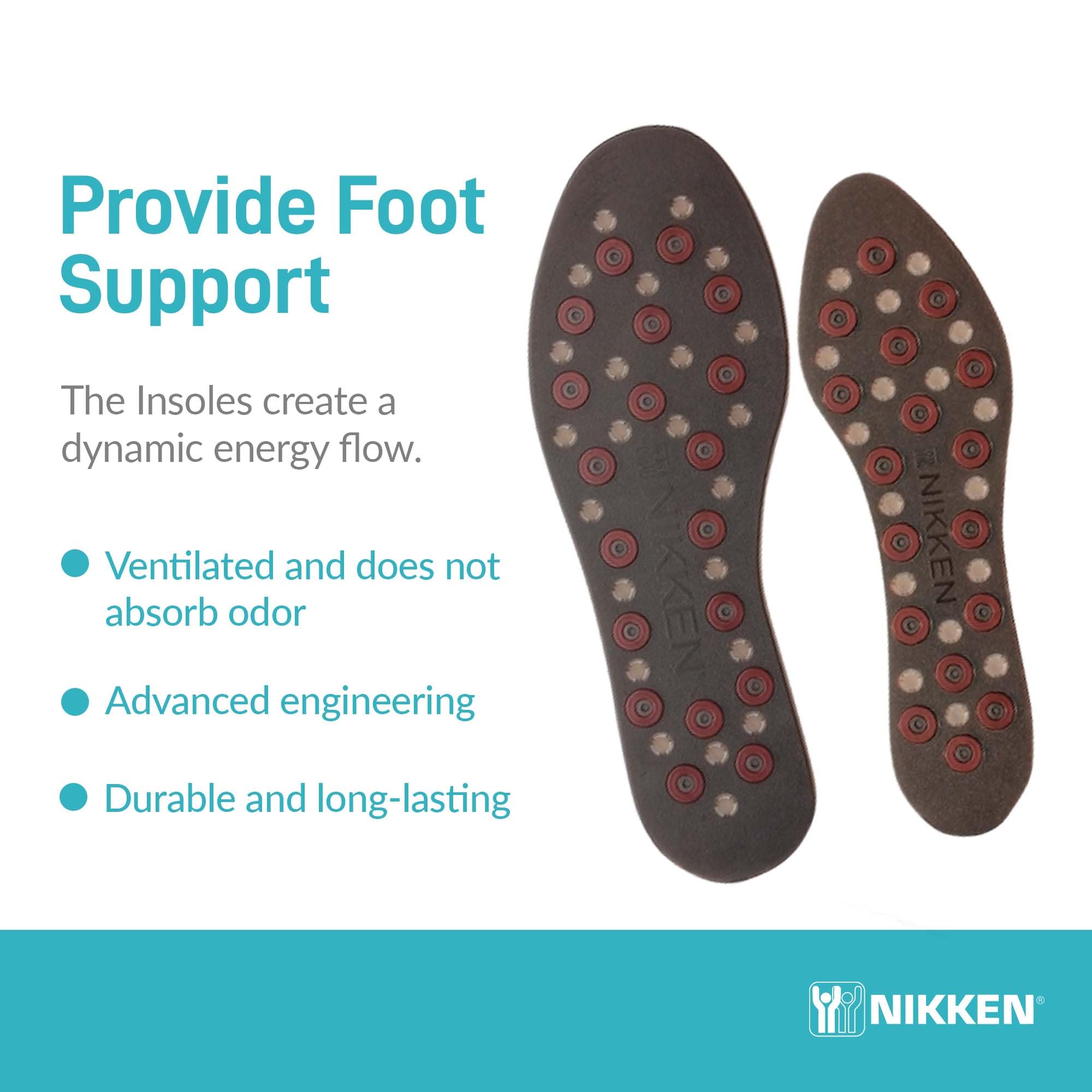 Nikken Kenko mStrides® Insoles 20211 Men Shoe Sizes 7 to 12 - Pair -Cut to Fit - Magnetic Technology