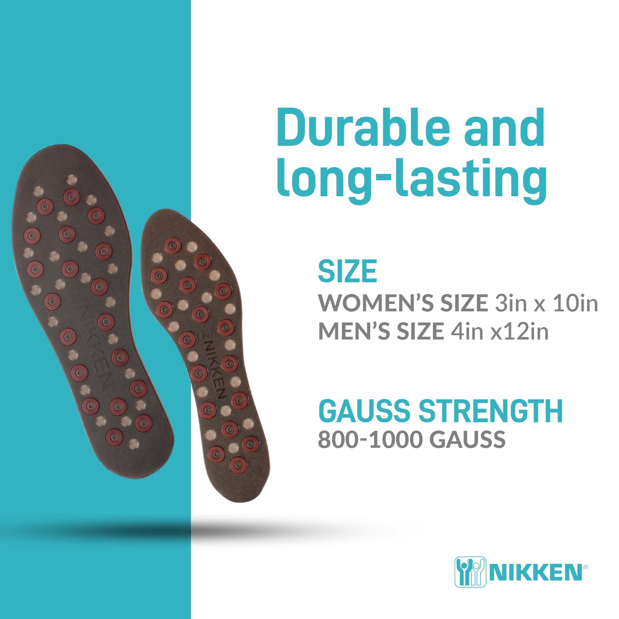 Nikken Kenko mStrides® Insoles 20211 Men Shoe Sizes 7 to 12 - Pair -Cut to Fit - Magnetic Technology