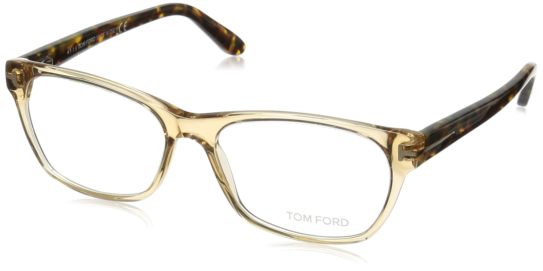 Tom Ford Rectangular Eyeglasses TF5405 045 Champagne/Yellow Havana 54mm FT5405