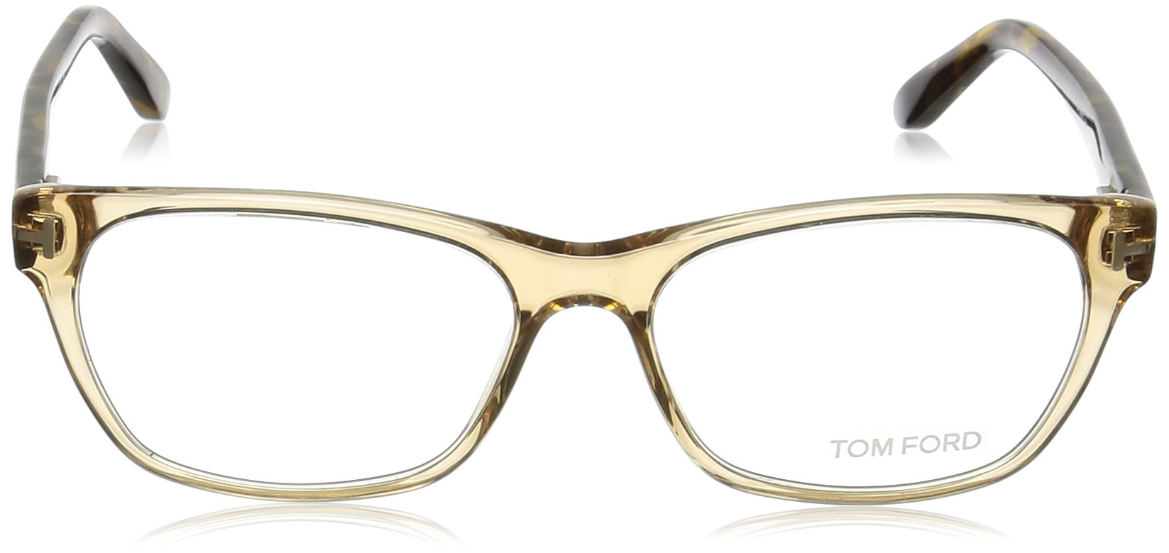 Tom Ford Rectangular Eyeglasses TF5405 045 Champagne/Yellow Havana 54mm FT5405