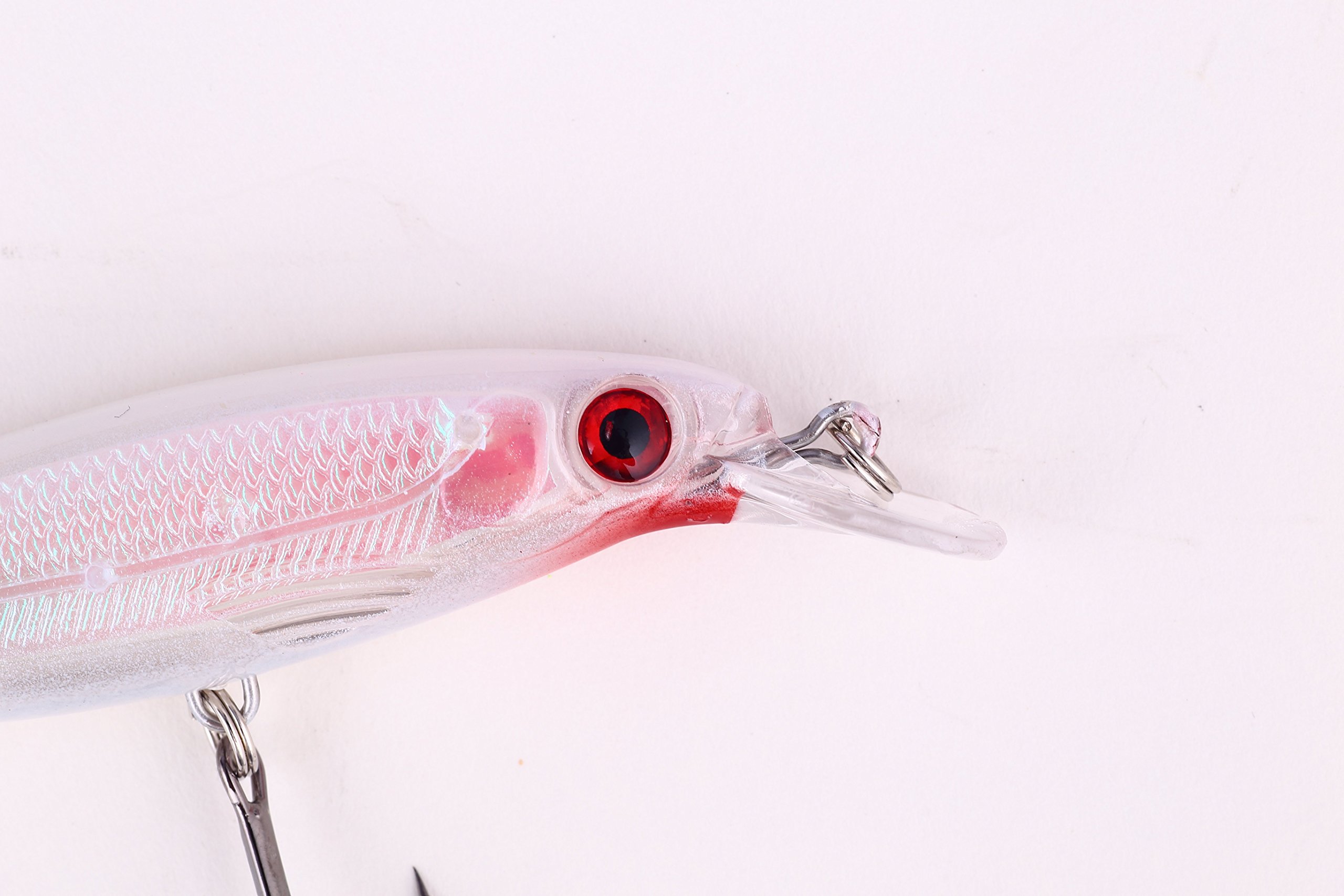 Hiumi Lot 10pcs 13.5g 11cm Plastic Minnow Fishing Lures Bass CrankBait Tackle(4.33 inch 0.48oz 10pcs) …