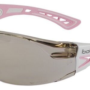 Bollé Safety 40249, Rush+ Small Safety Glasses Platinum, Pink & White Frame, CSP Lenses