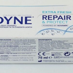 Sensodyne: "Repair & Protect Extra Fresh" Toothpaste, Powered by NovaMin * 2.53 Fluid Ounce (75ml) Tube (Pack of 2) * [ Italian Import ]