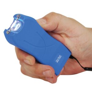 blue runt mini stun gun - 20 million volt stun flashlight with rechargeable battery.